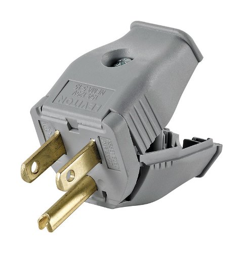 Leviton Commercial and Residential Thermoplastic Straight Blade Plug 5 ...